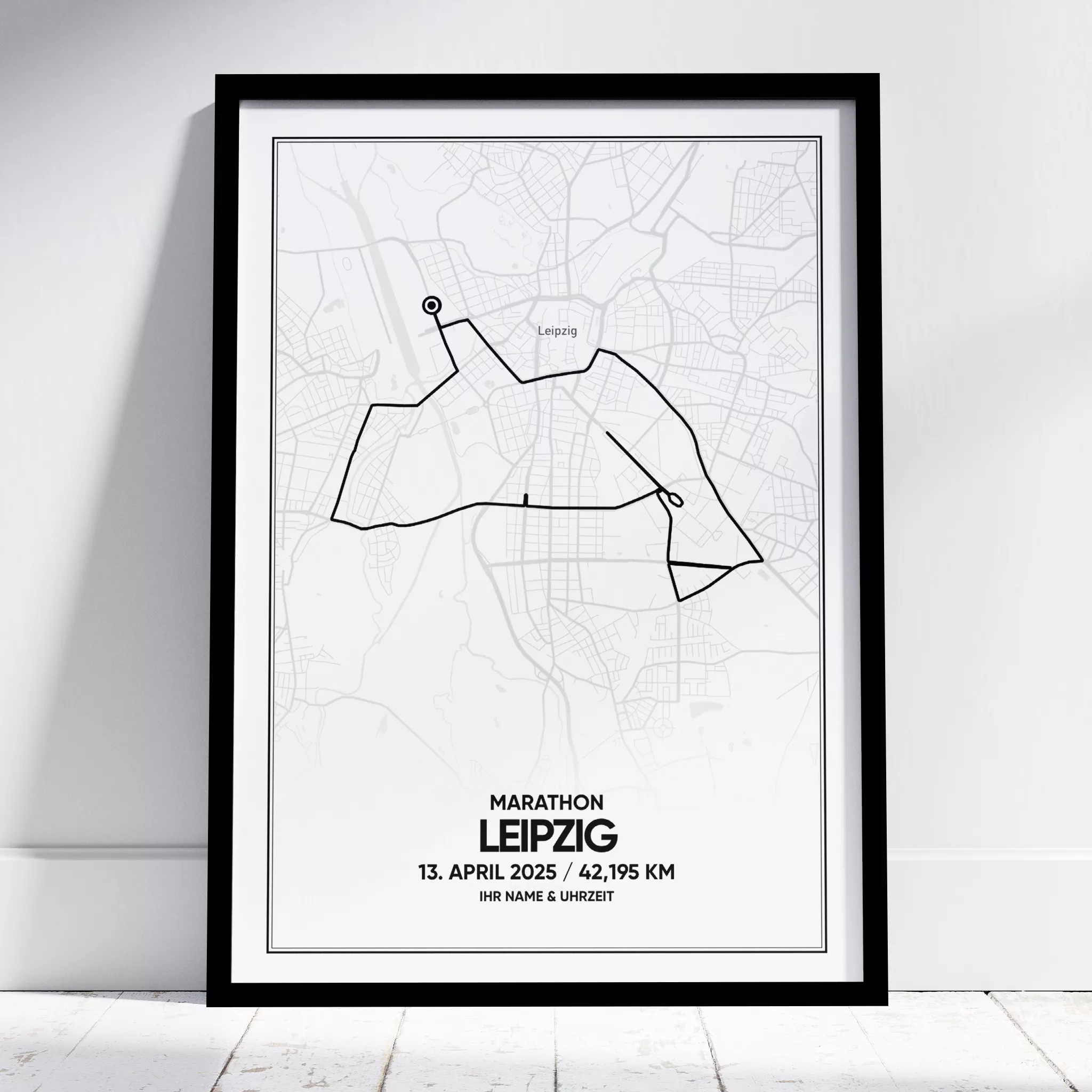 Leipzig Marathon Poster (mit Name & Uhrzeit) - Wallable